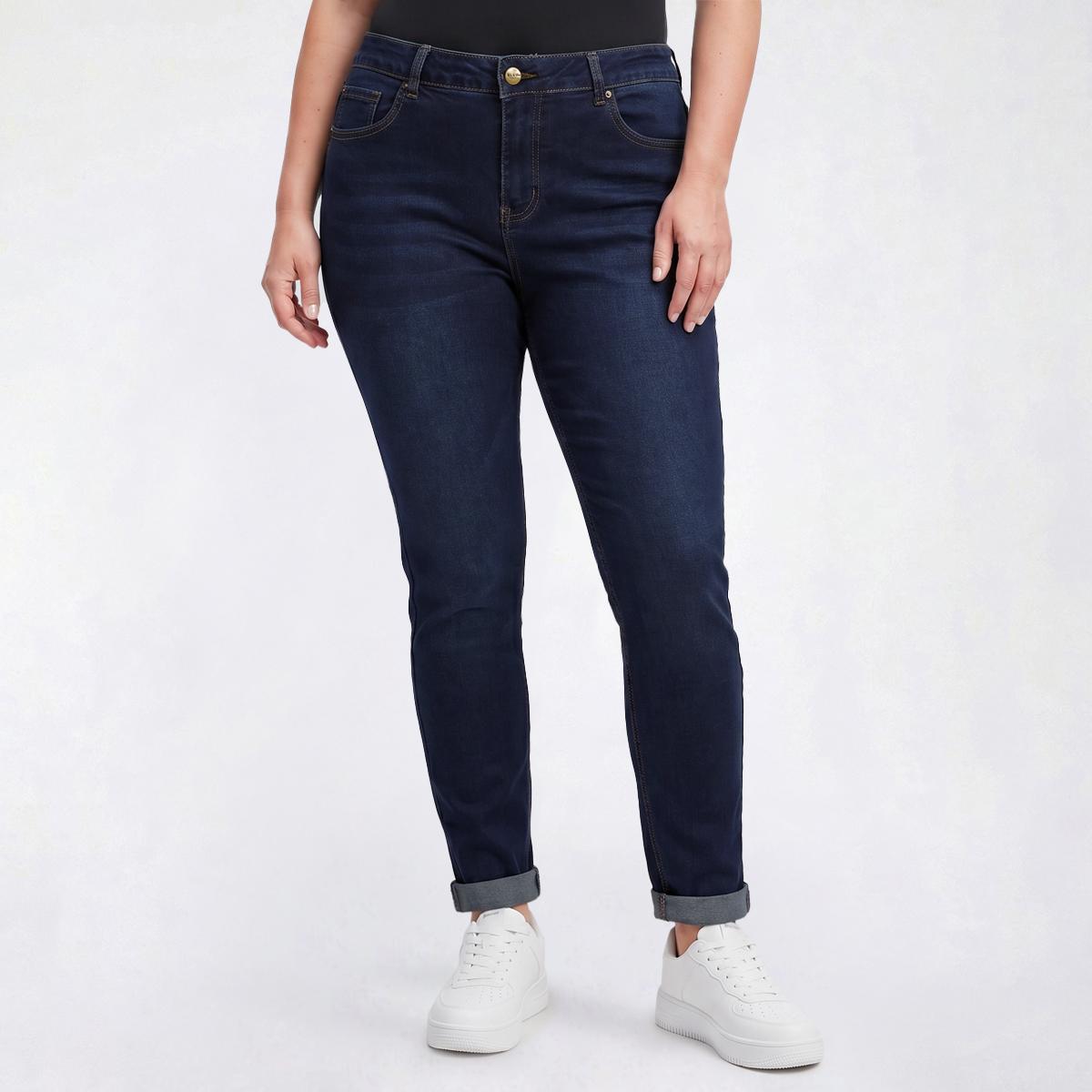 Click here for Plus Size Bleu Denim Roll Cuff Skinny Ankle Jeans prices